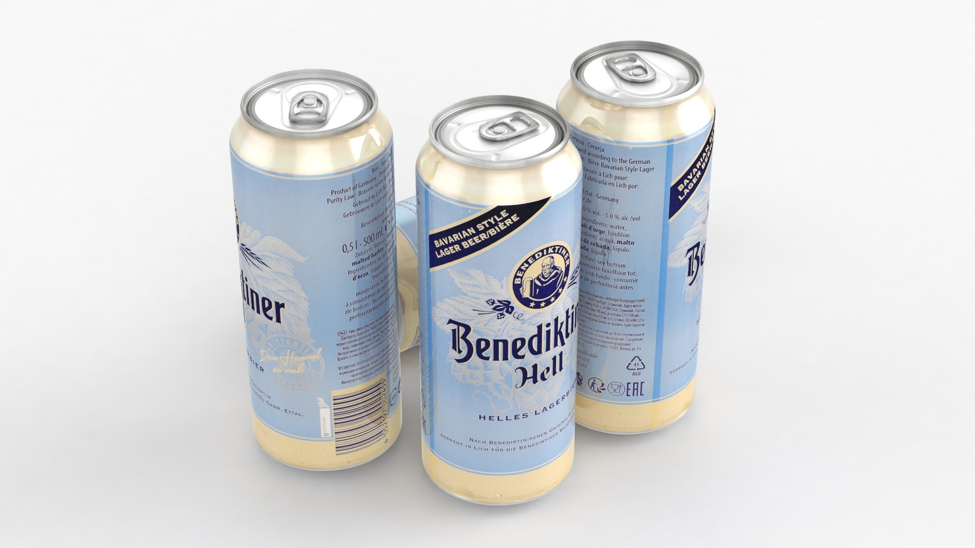 Beer Can Benediktiner Hell 500ml 2021 3D - TurboSquid 1763736