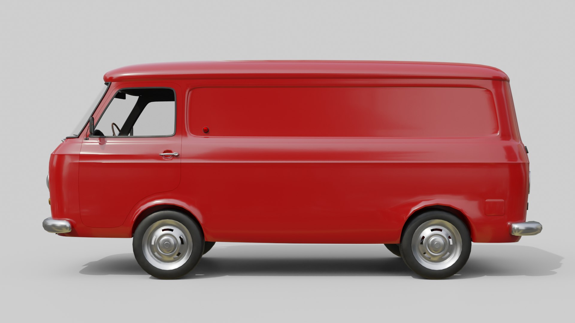 Realistic Vintage Cargo Van High-Detail Game-Ready Render Asset 3D ...