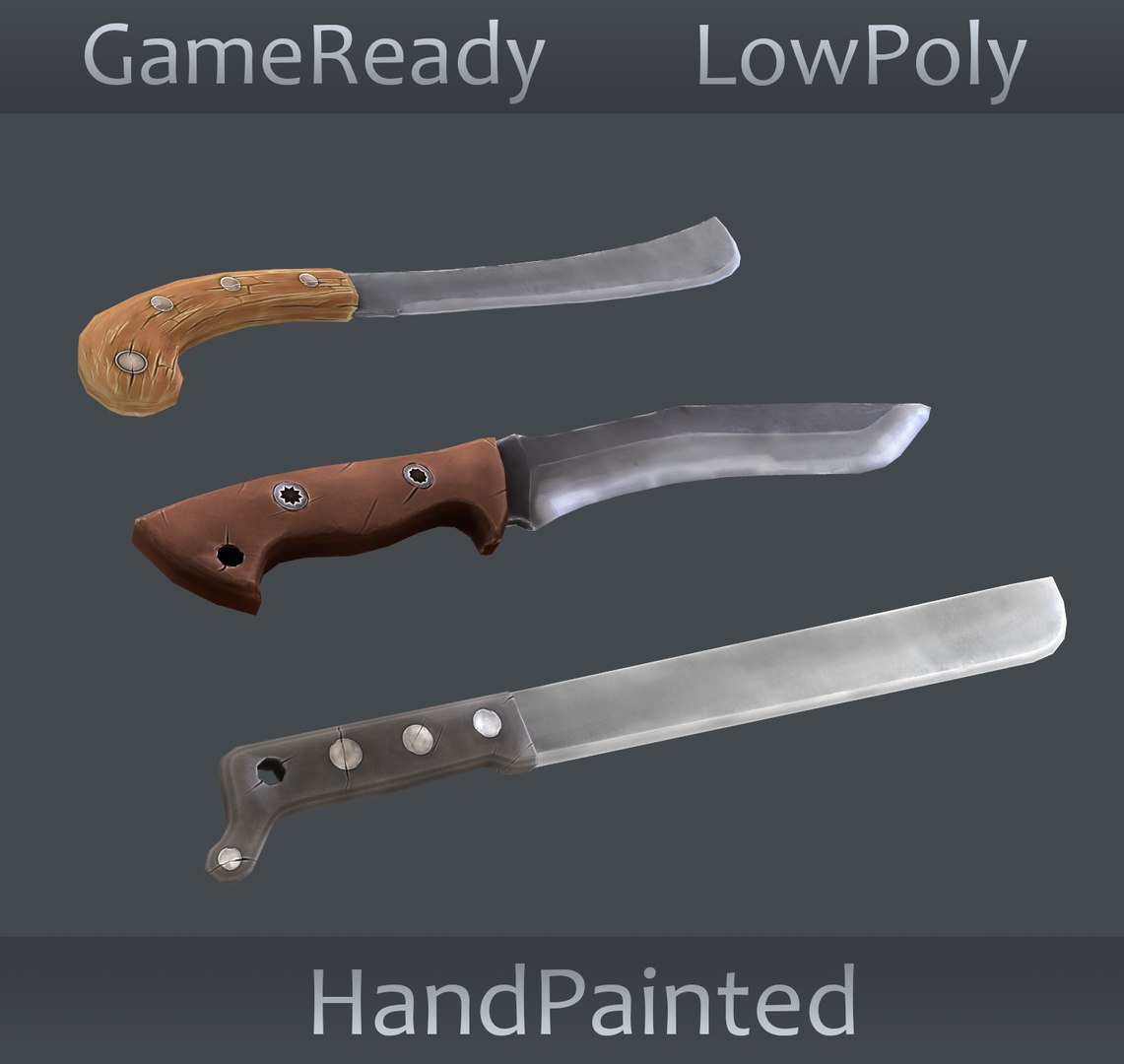 3D Stylized Machetes Weapon Model - TurboSquid 1498166