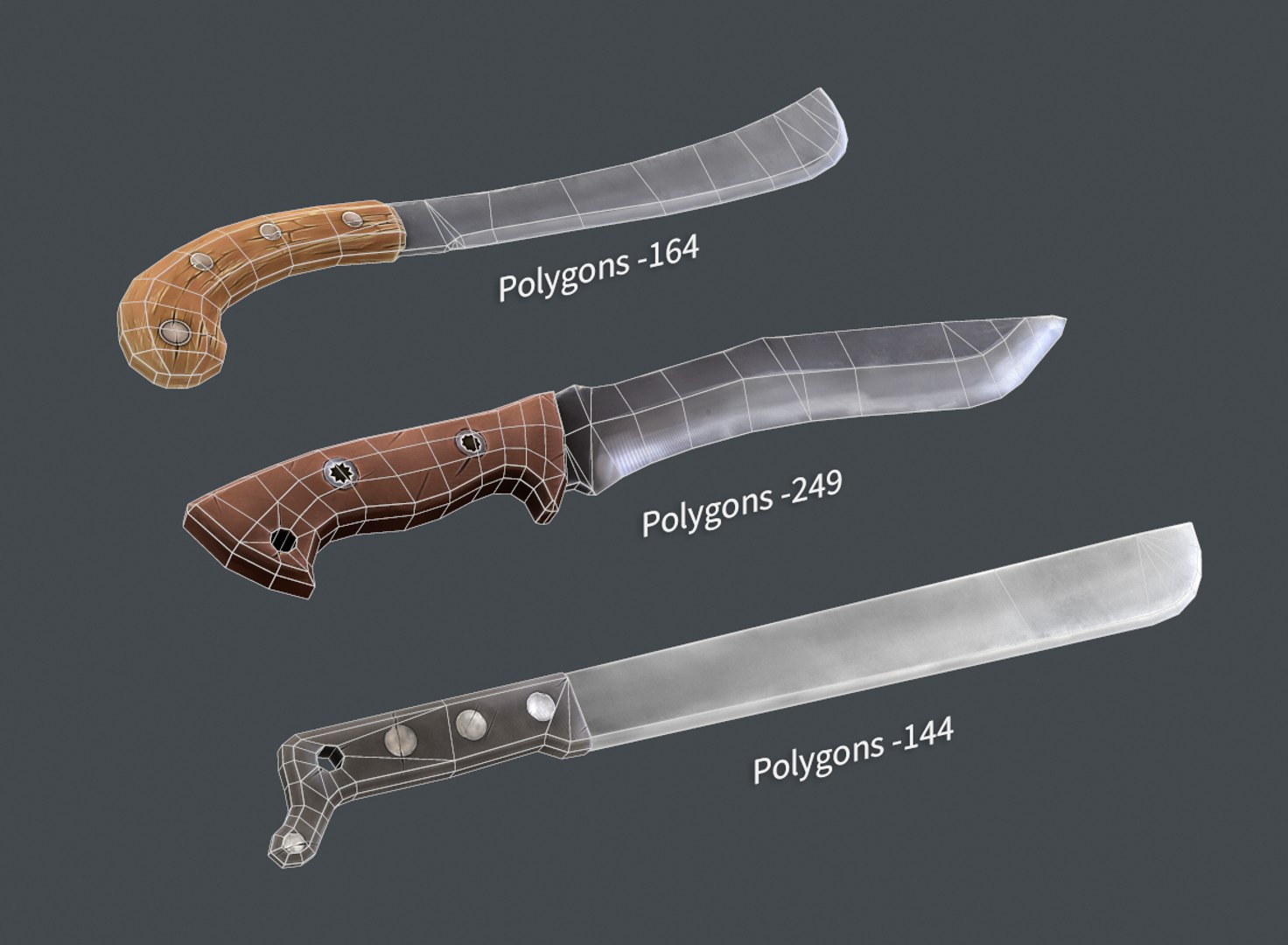 3D Stylized Machetes Weapon Model - TurboSquid 1498166