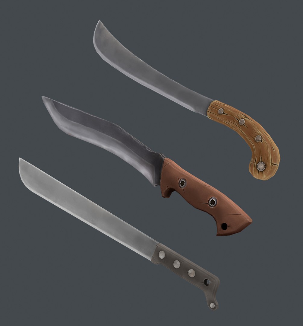 3D Stylized Machetes Weapon Model - TurboSquid 1498166