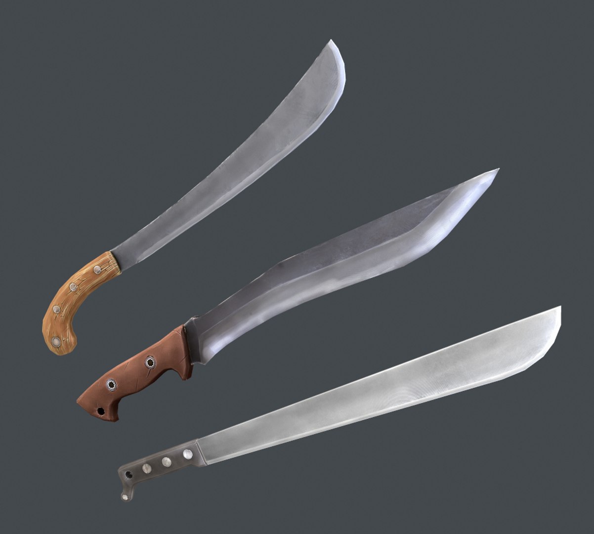 3D Stylized Machetes Weapon Model - TurboSquid 1498166