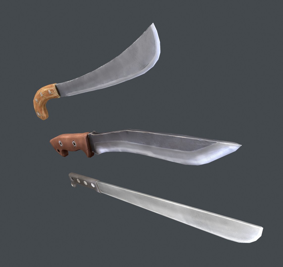3D Stylized Machetes Weapon Model - TurboSquid 1498166