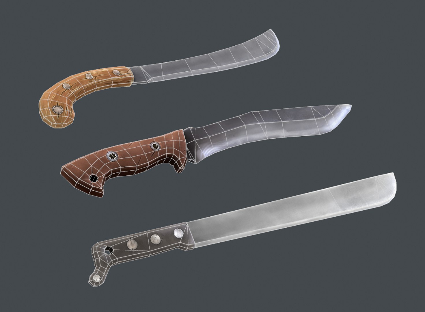 3D Stylized Machetes Weapon Model - TurboSquid 1498166