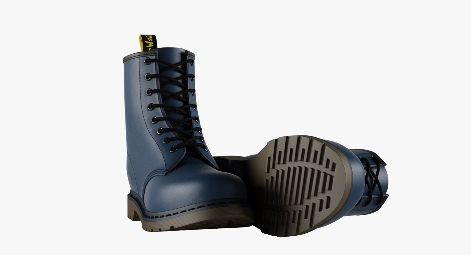 3D Color Leather Boots Model - TurboSquid 1246768