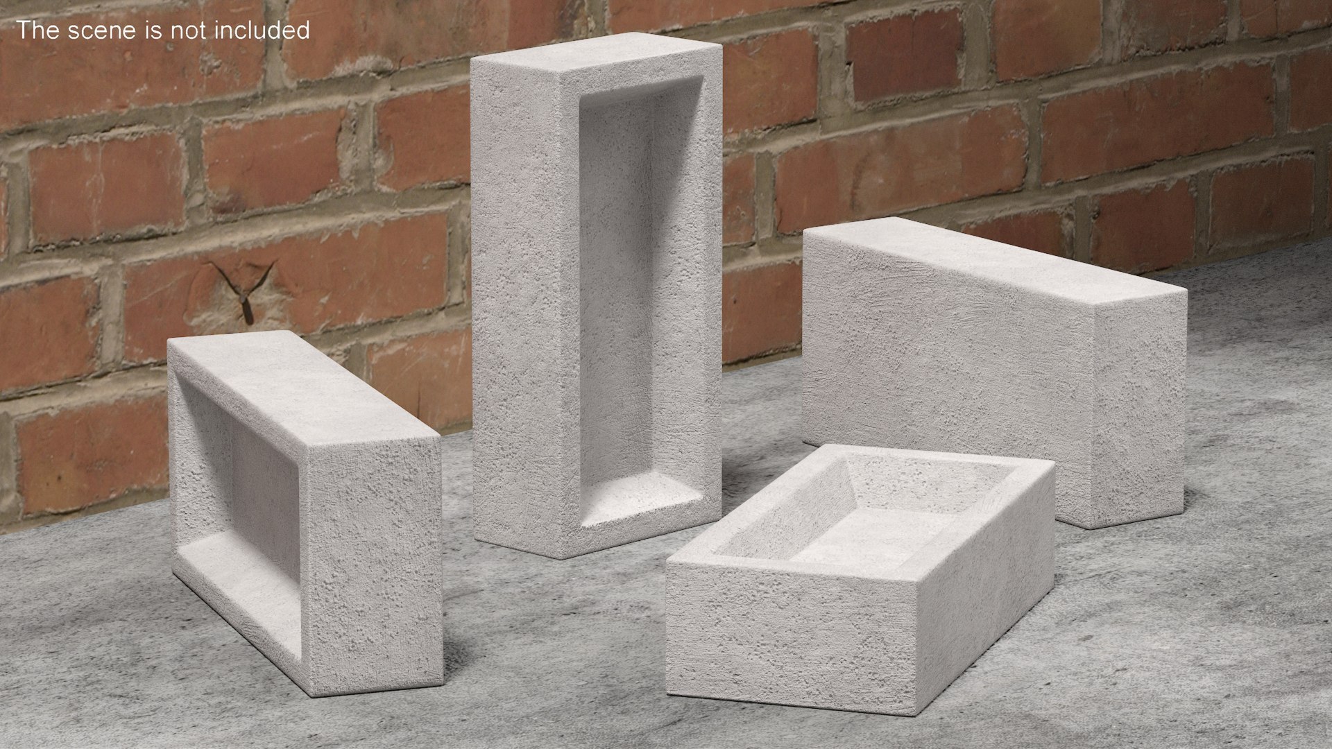 3D Sand Lime Brick Frogged White Model - TurboSquid 2145968