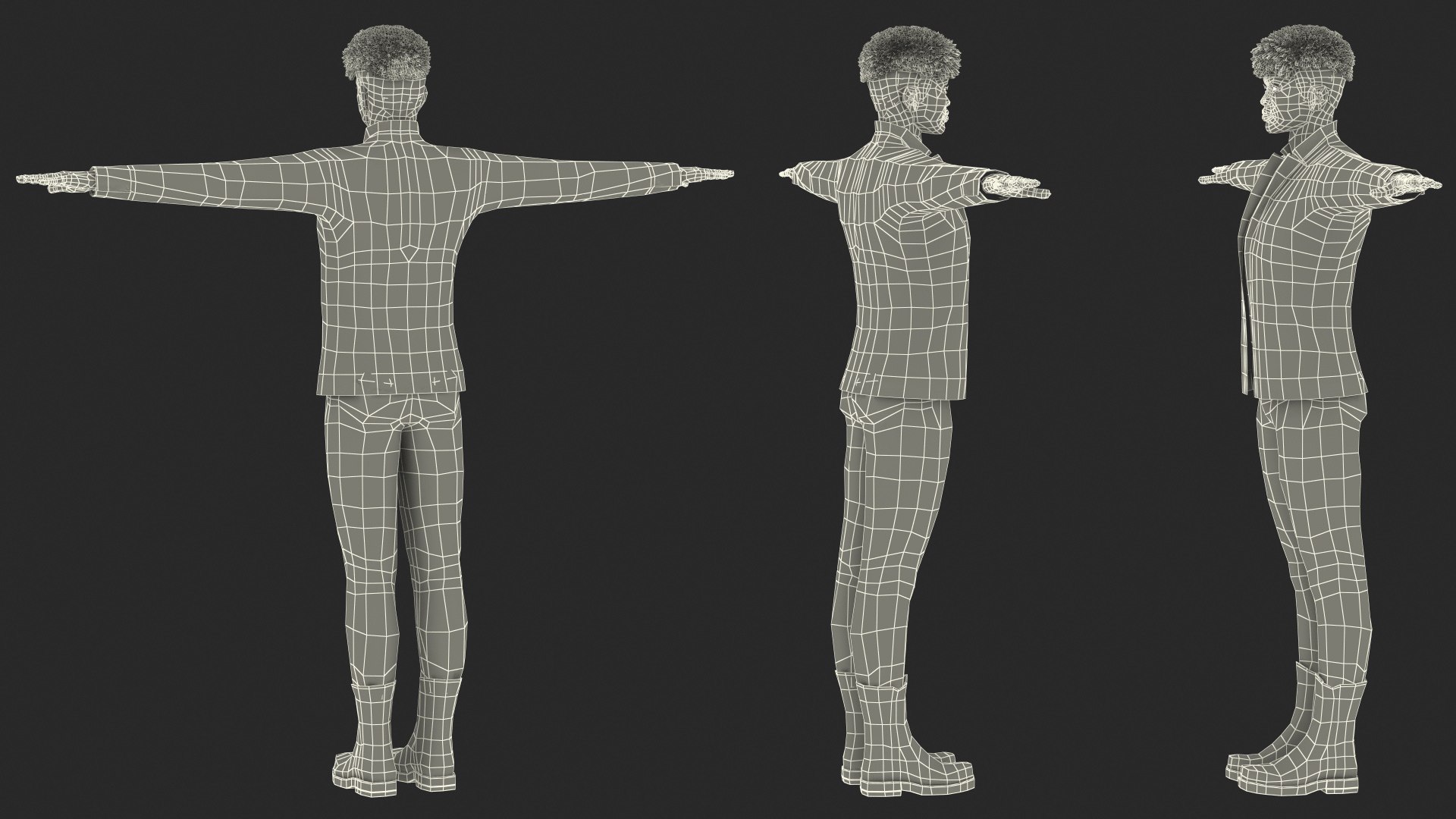 3D Dark Skin Teenager Fashionable Style T Pose model - TurboSquid 1762398