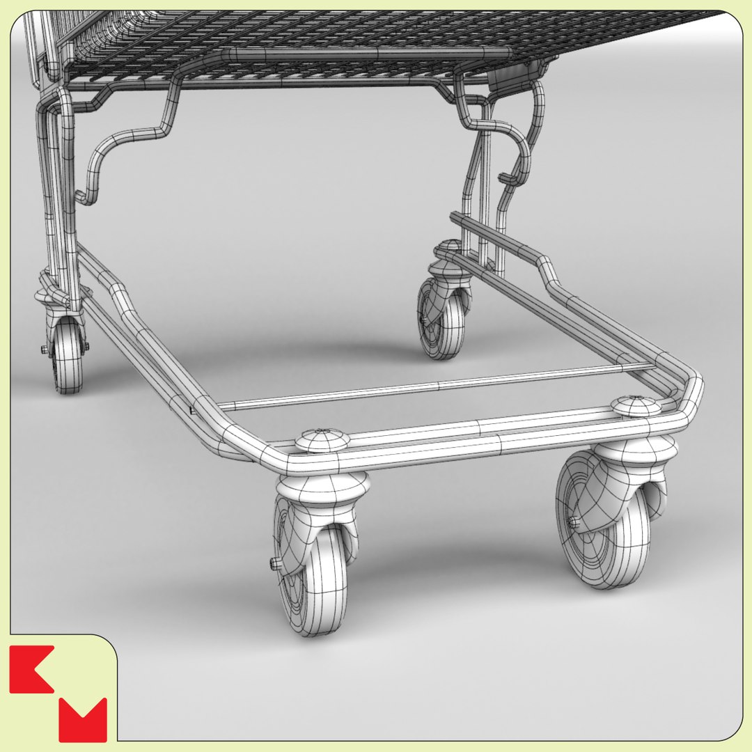 3d model shopping trolley