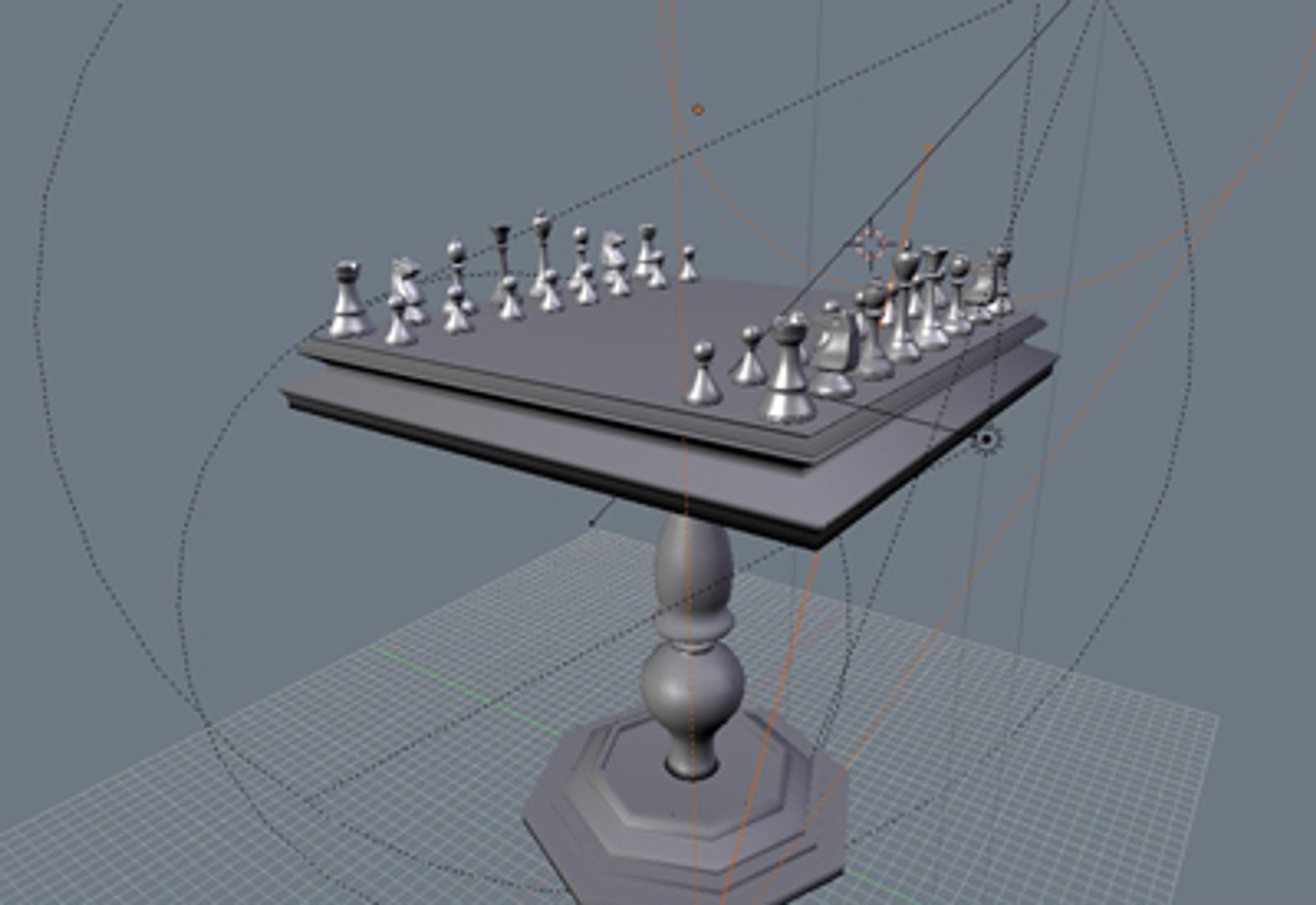 3d obj chess table