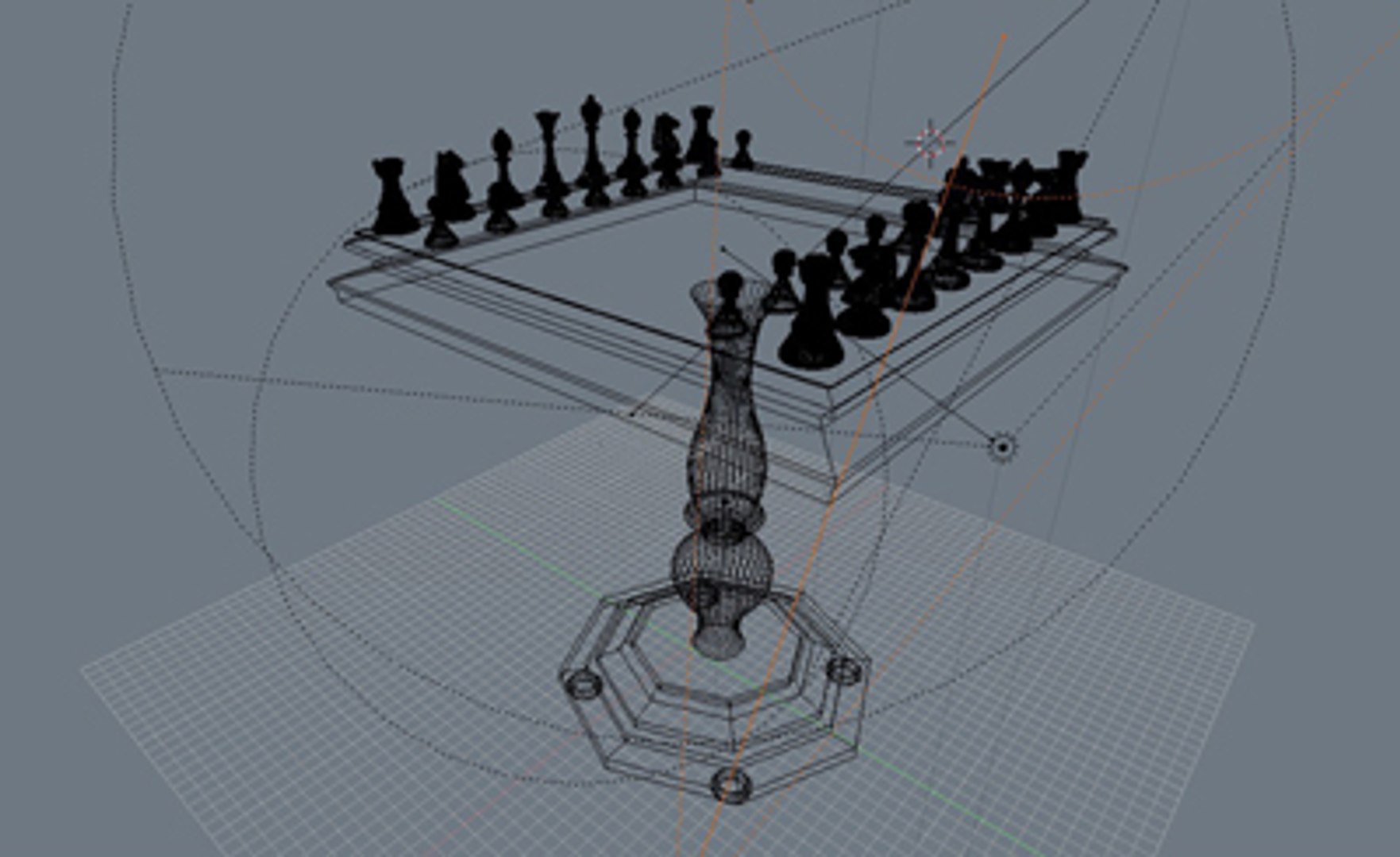 3d obj chess table