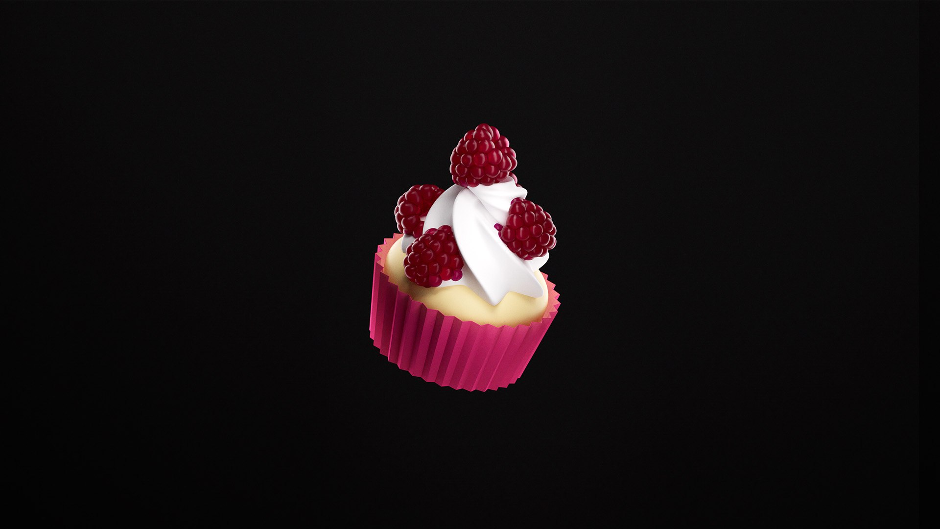 Cupcake With Raspberry 3D Model - TurboSquid 2120824