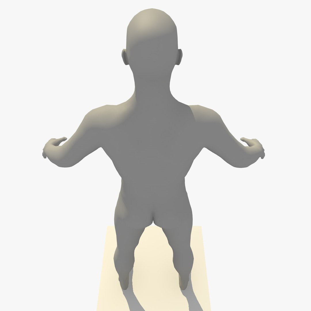 3d model of realistic base mesh rigged