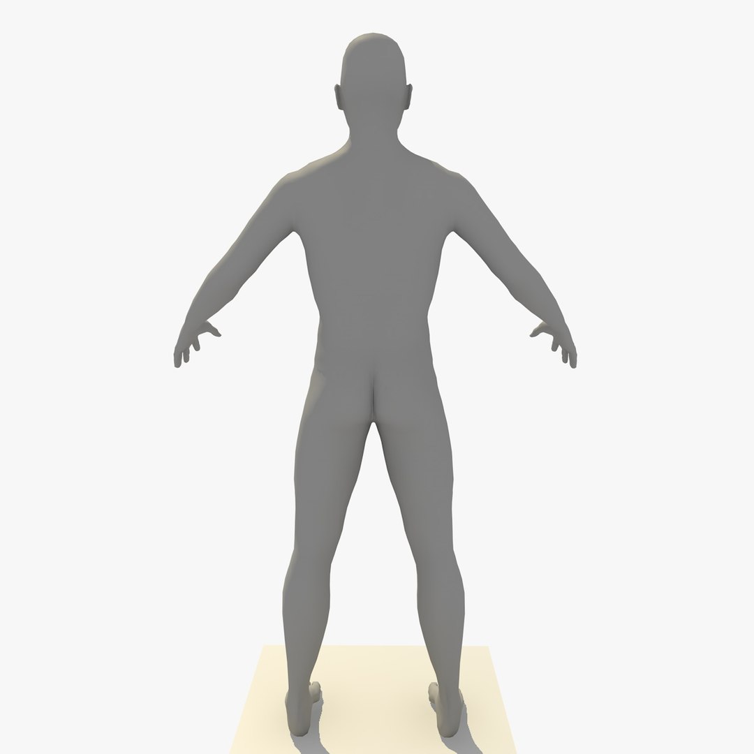 3d model of realistic base mesh rigged