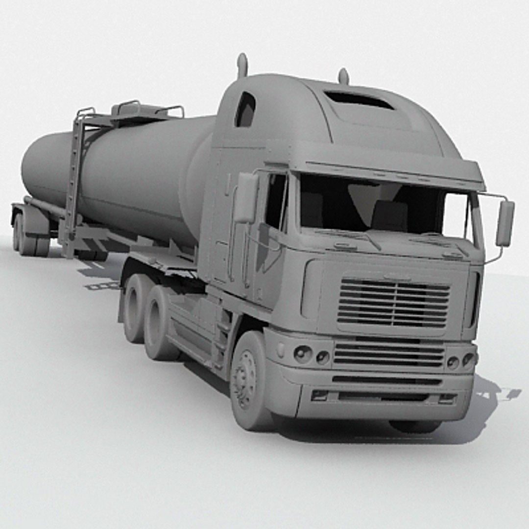 3d Model Truck Tank Trailer