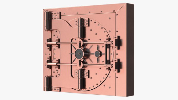modelo 3d Vintage Copper Bank Vault Door - TurboSquid 2097702