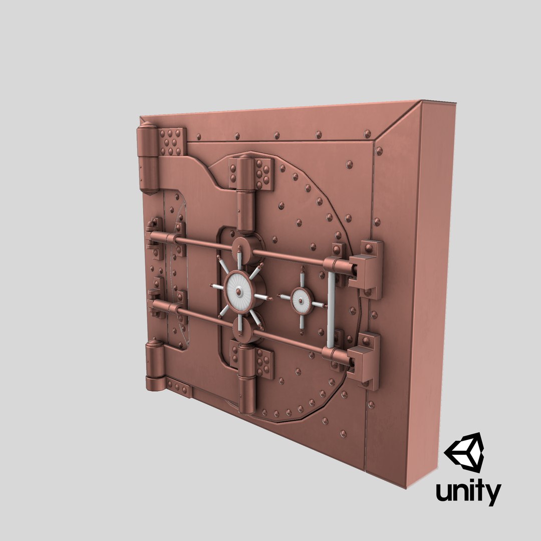 3D Vintage Copper Bank Vault Door - TurboSquid 2097702
