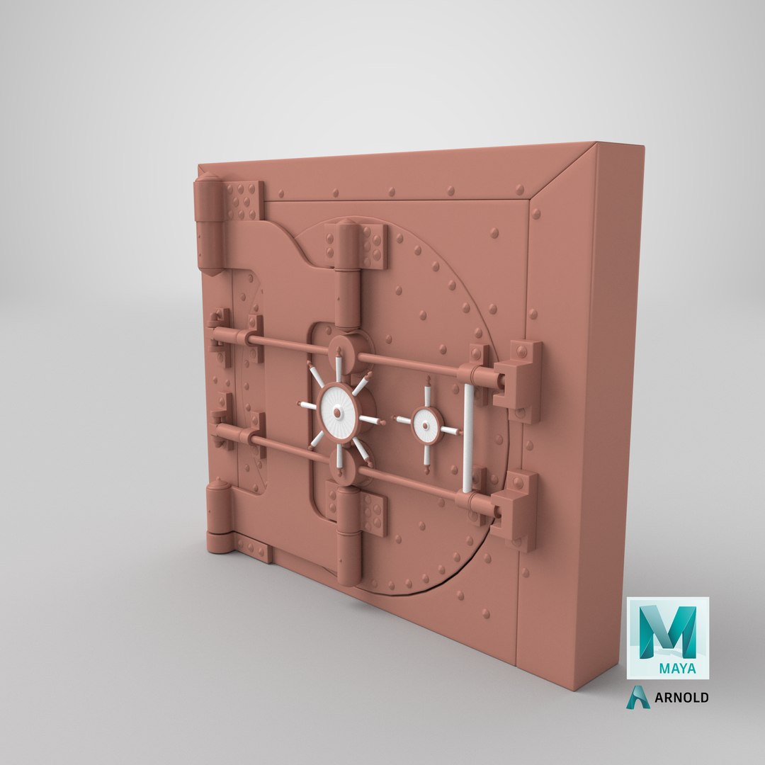 3D Vintage Copper Bank Vault Door - TurboSquid 2097702