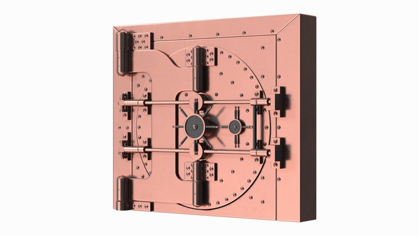 modelo 3d Vintage Copper Bank Vault Door - TurboSquid 2097702