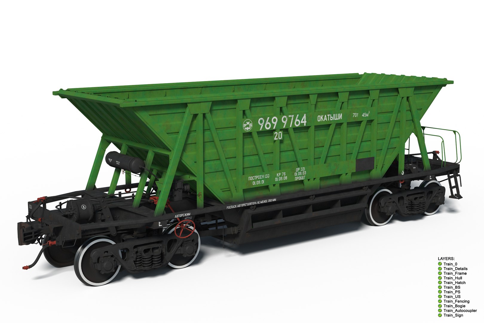 3D Train Car Hopper Model 20-4015 Model - TurboSquid 1885437