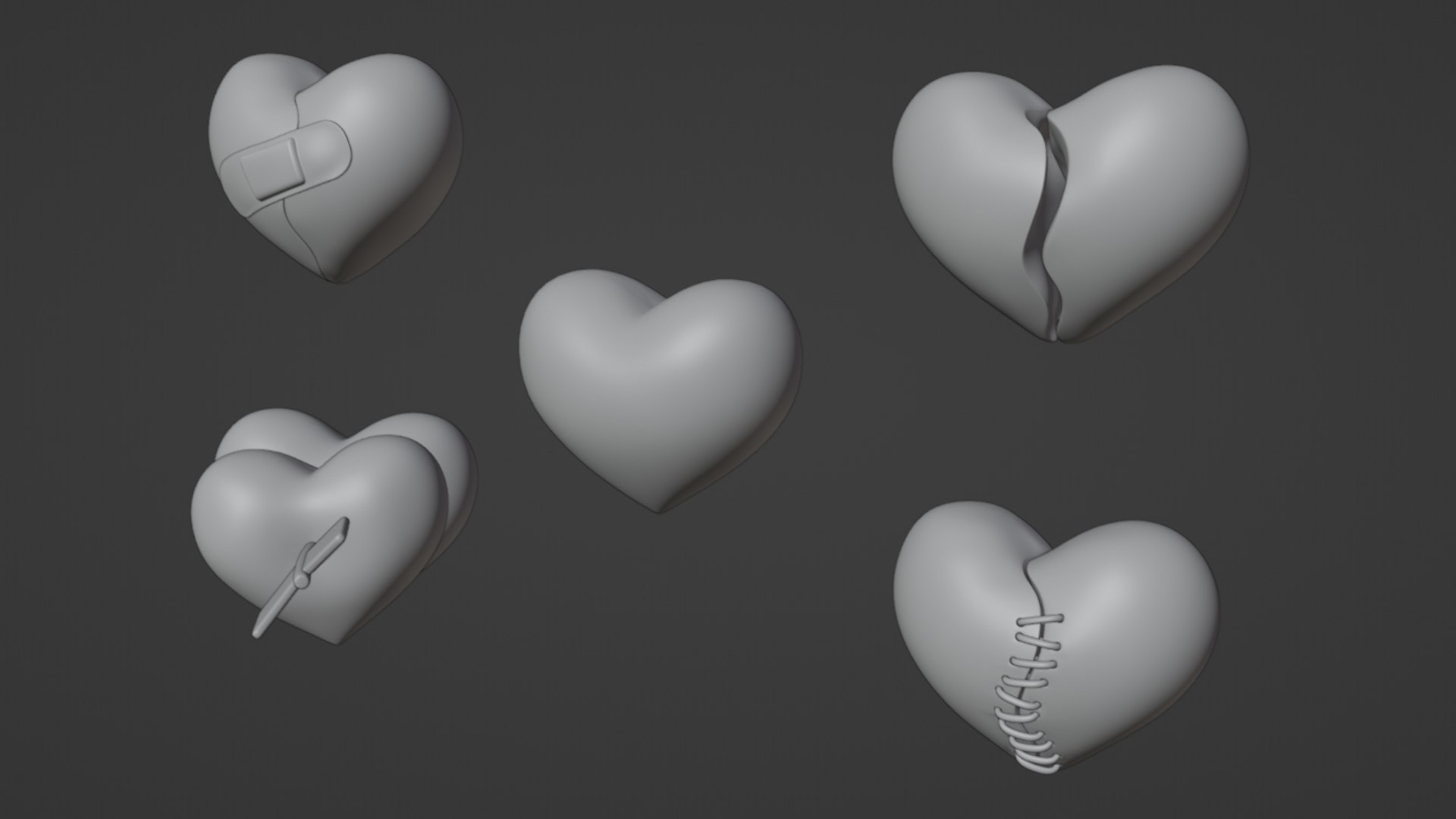 3D Model Love Pack 001 - TurboSquid 2219209