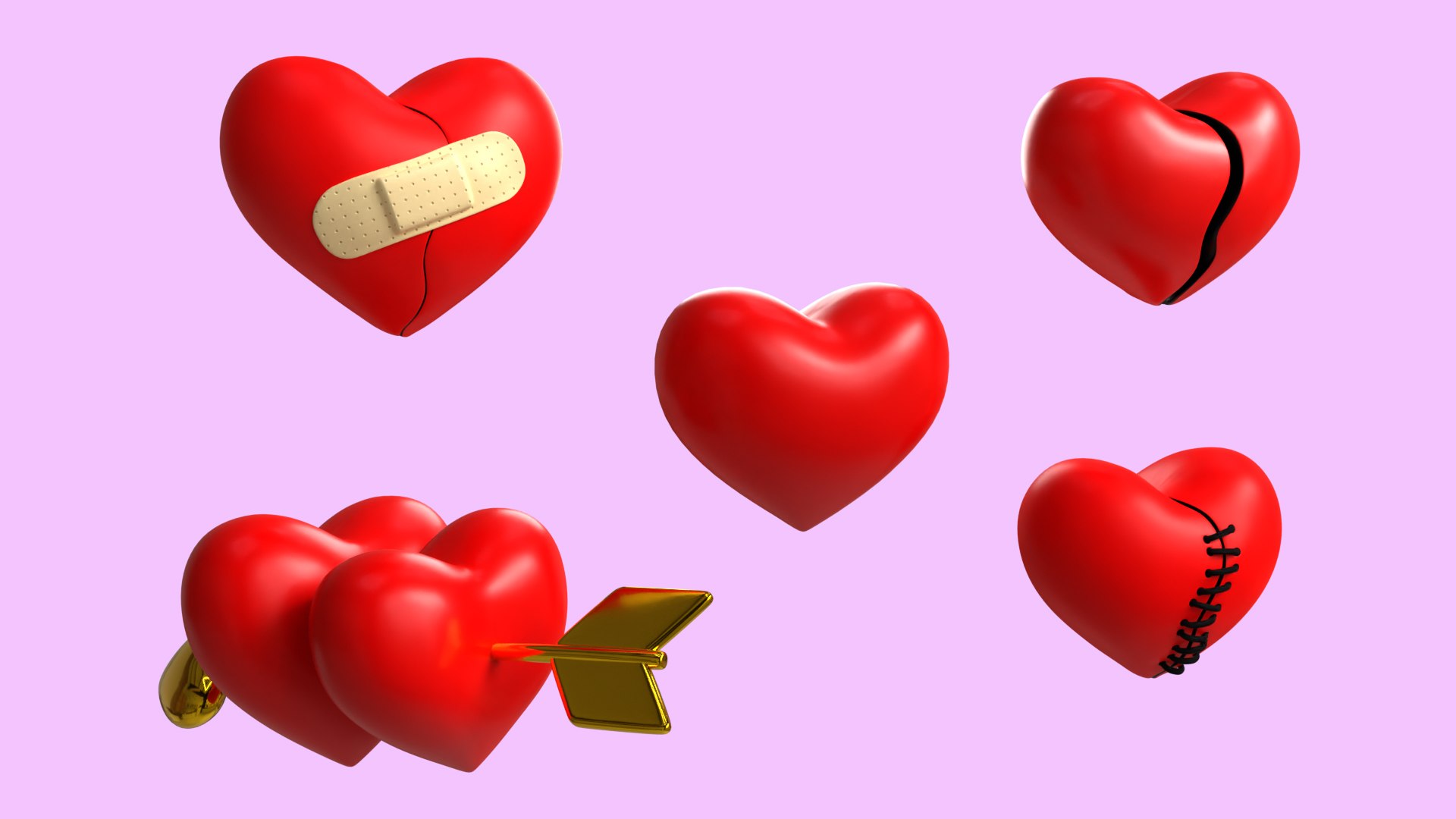 3D Model Love Pack 001 - TurboSquid 2219209