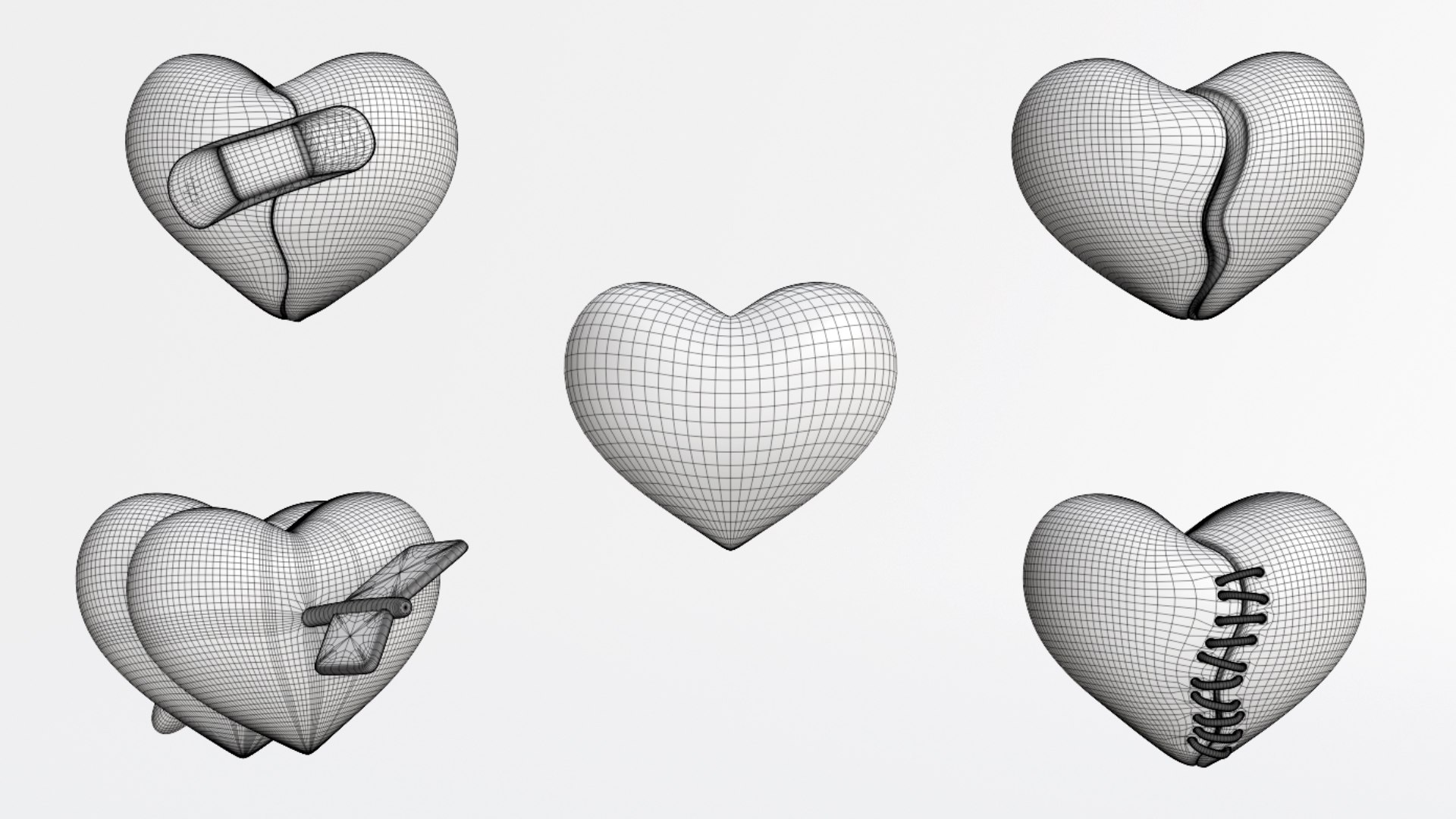 3D Model Love Pack 001 - TurboSquid 2219209
