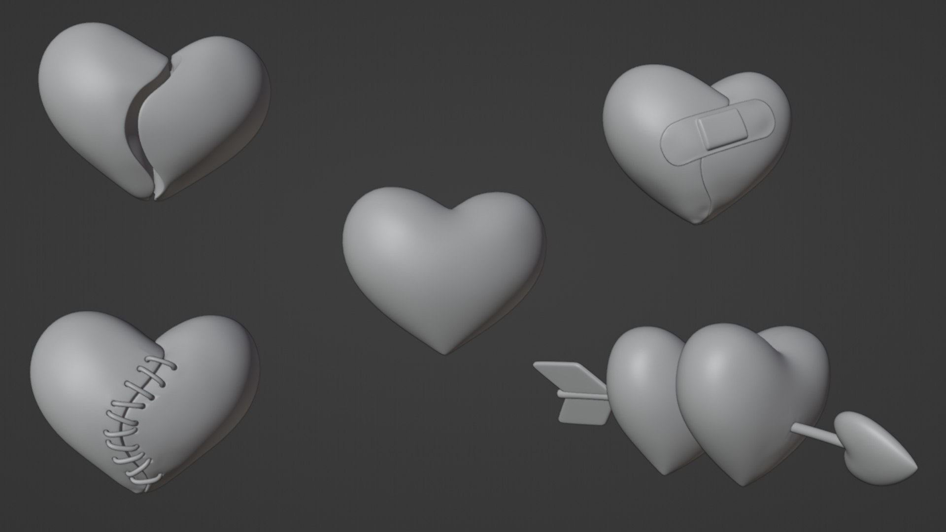 3D Model Love Pack 001 - TurboSquid 2219209