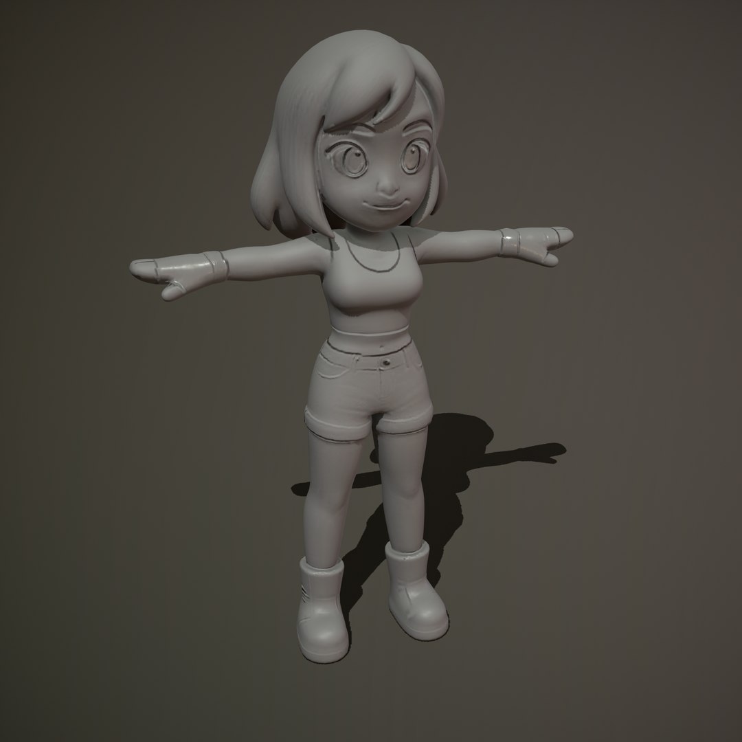 Stylized Girl Character 3D - TurboSquid 2467421