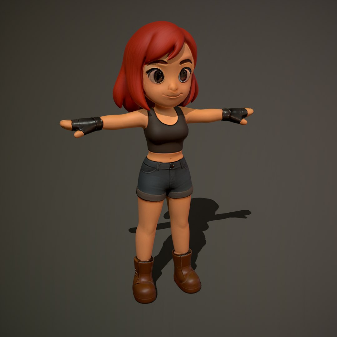 Stylized Girl Character 3D - TurboSquid 2467421
