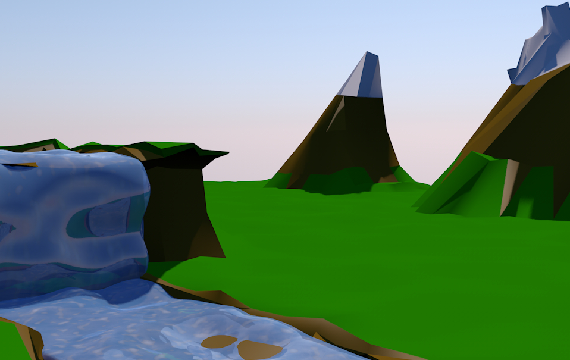 3D landscape waterfall - TurboSquid 1593854