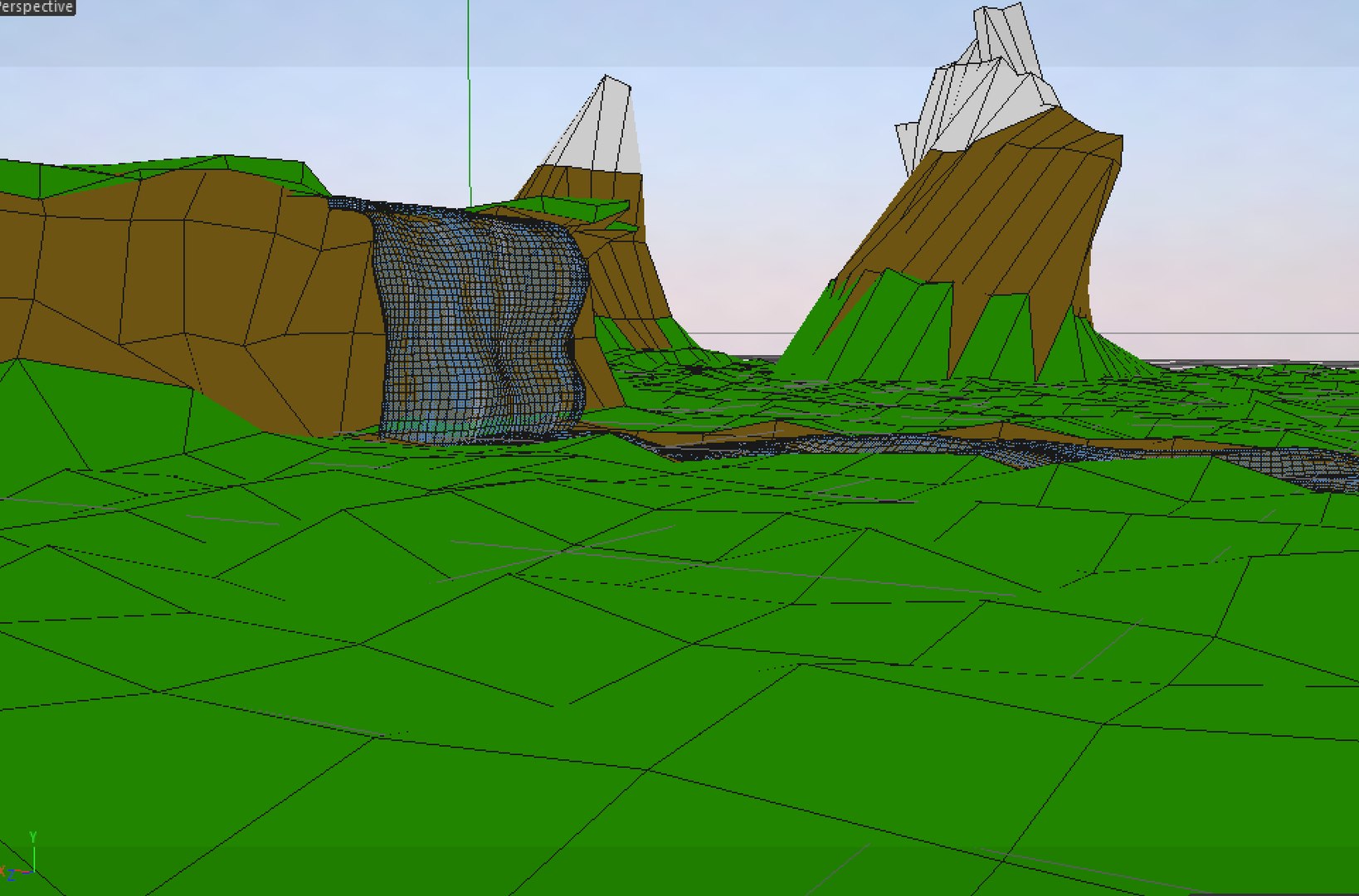 3D Landscape Waterfall - TurboSquid 1593854