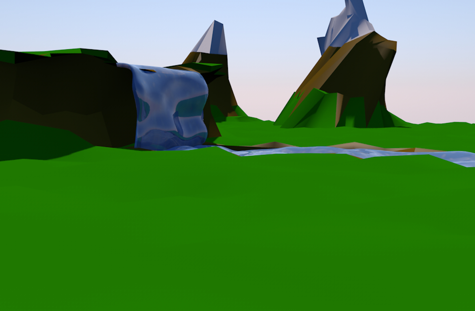 3D landscape waterfall - TurboSquid 1593854
