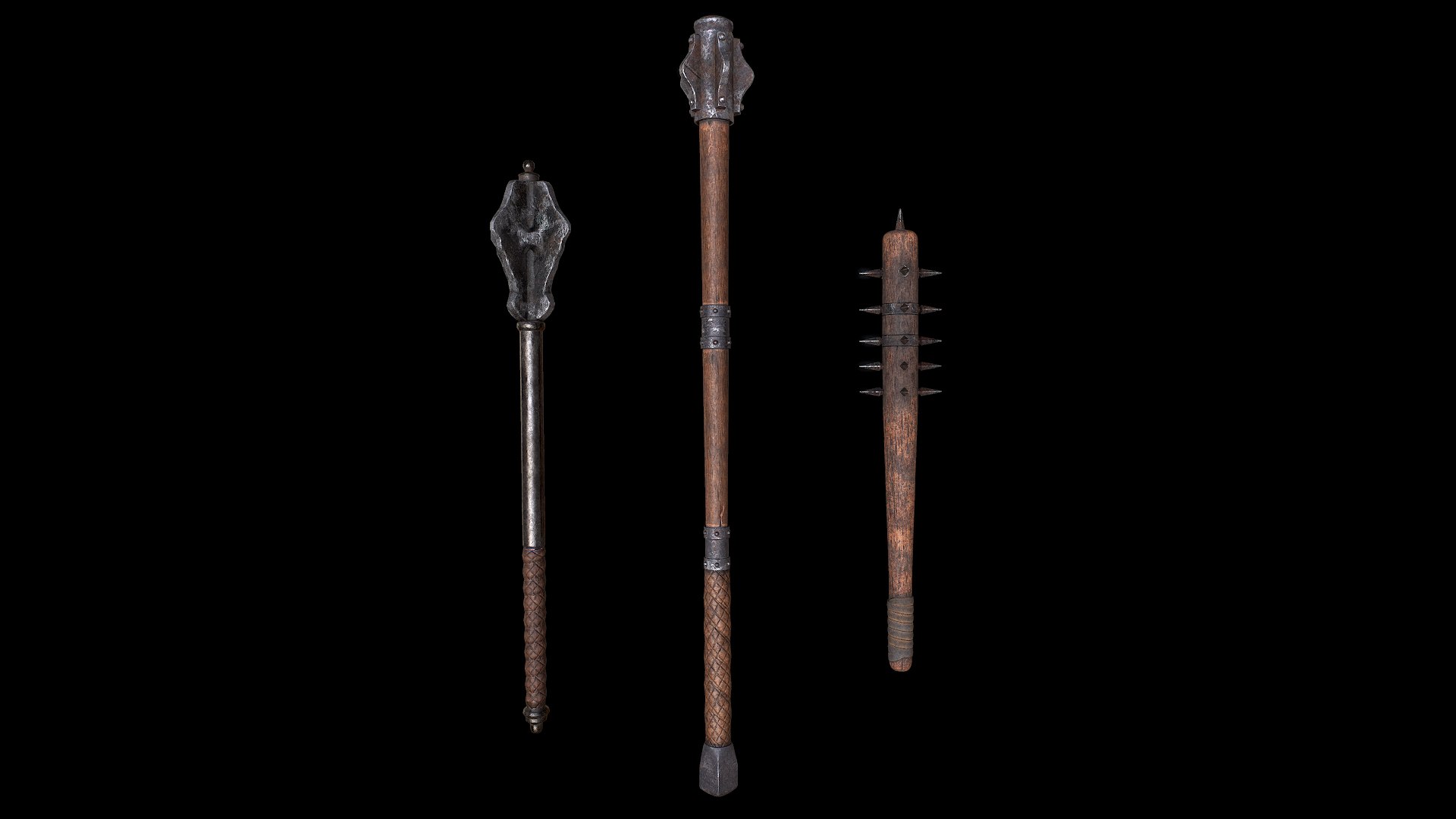 Axes footmans mace 3D model - TurboSquid 1566552
