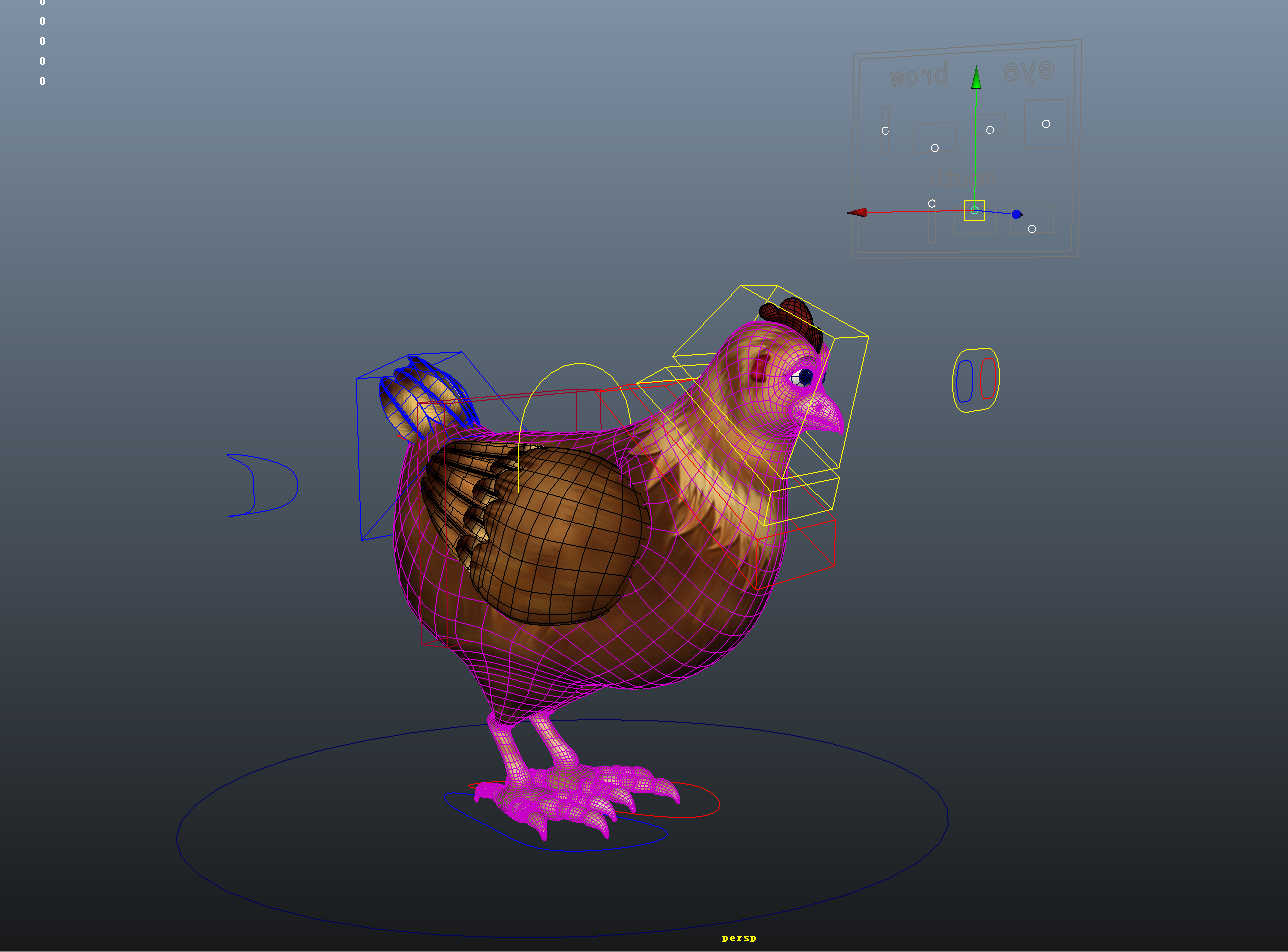 rig wings 3d obj