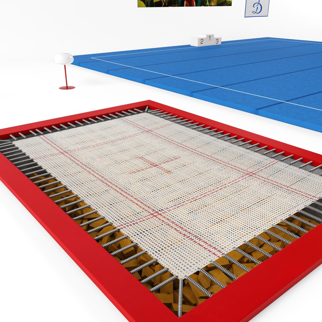 3D gymnastic vaulting table trampoline - TurboSquid 1216937