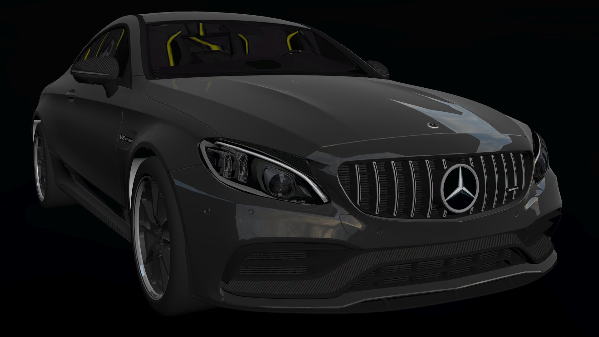 3D Mercedes Benz C63S AMG Lodded Model Mobile Game Ready Model ...