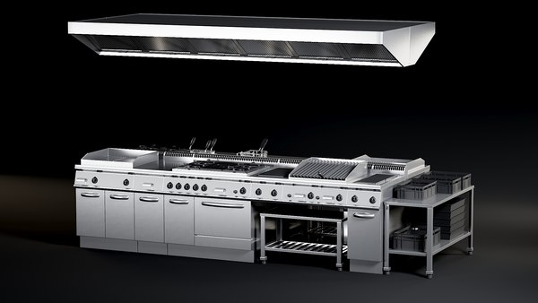 Realistic cooking line 3D - TurboSquid 1588131