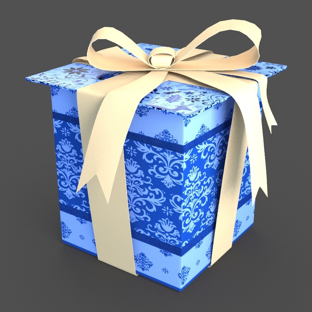 Christmas Gift Present Box 3d Model