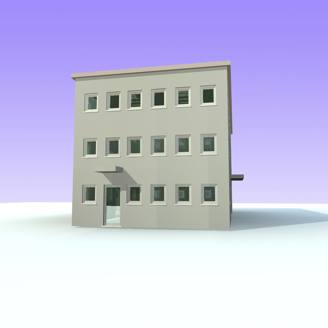 office building 3d 3ds