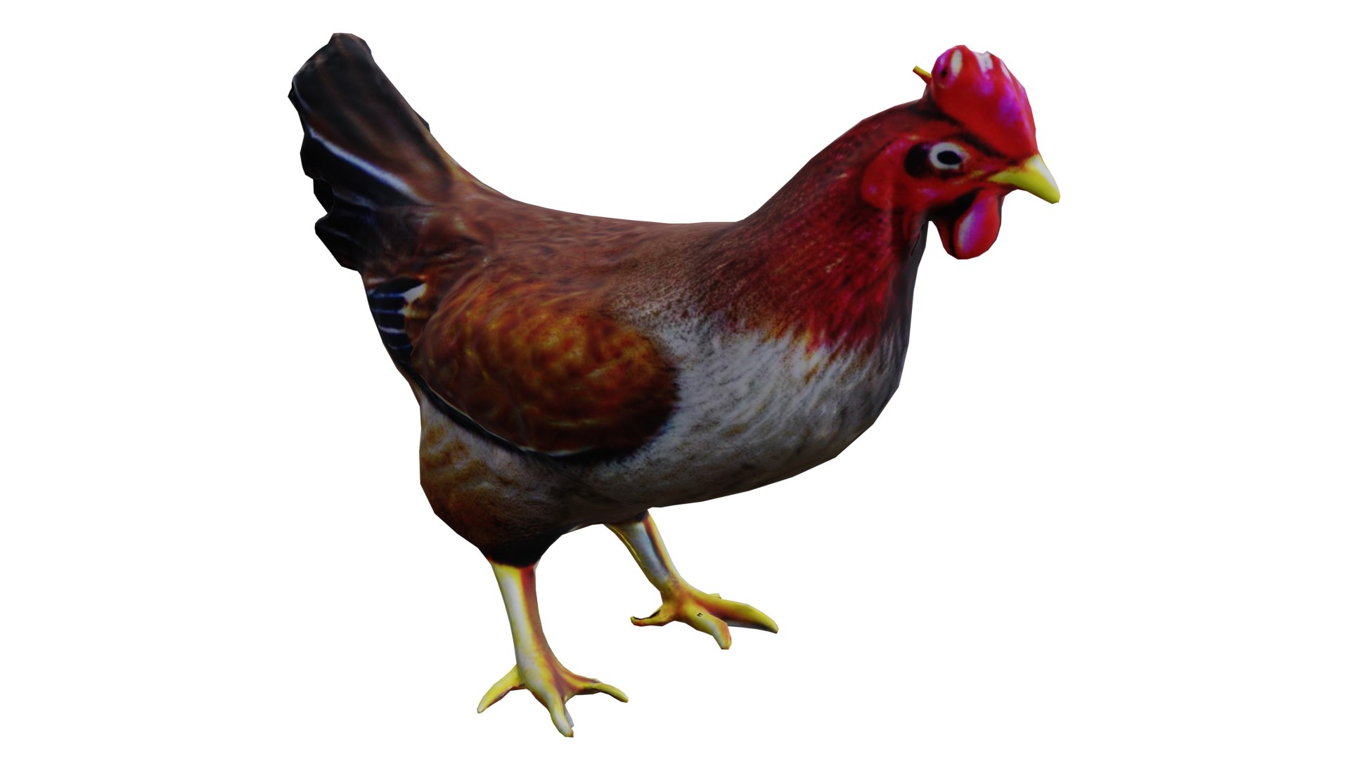 Low-poly Chicken PBR 3D Model - TurboSquid 2206442