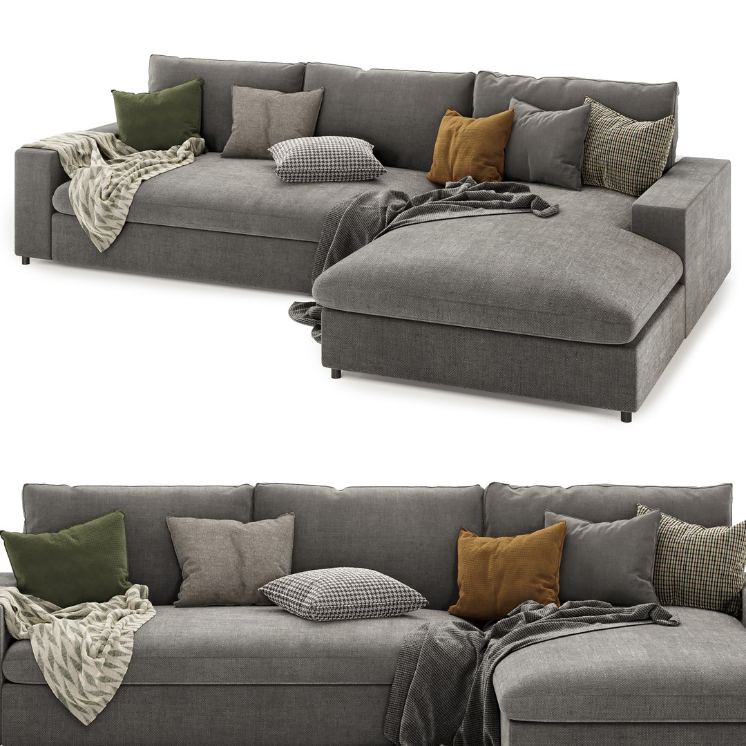 3D Model L Shaped Sectional Sofa Right Hand - TurboSquid 2170091