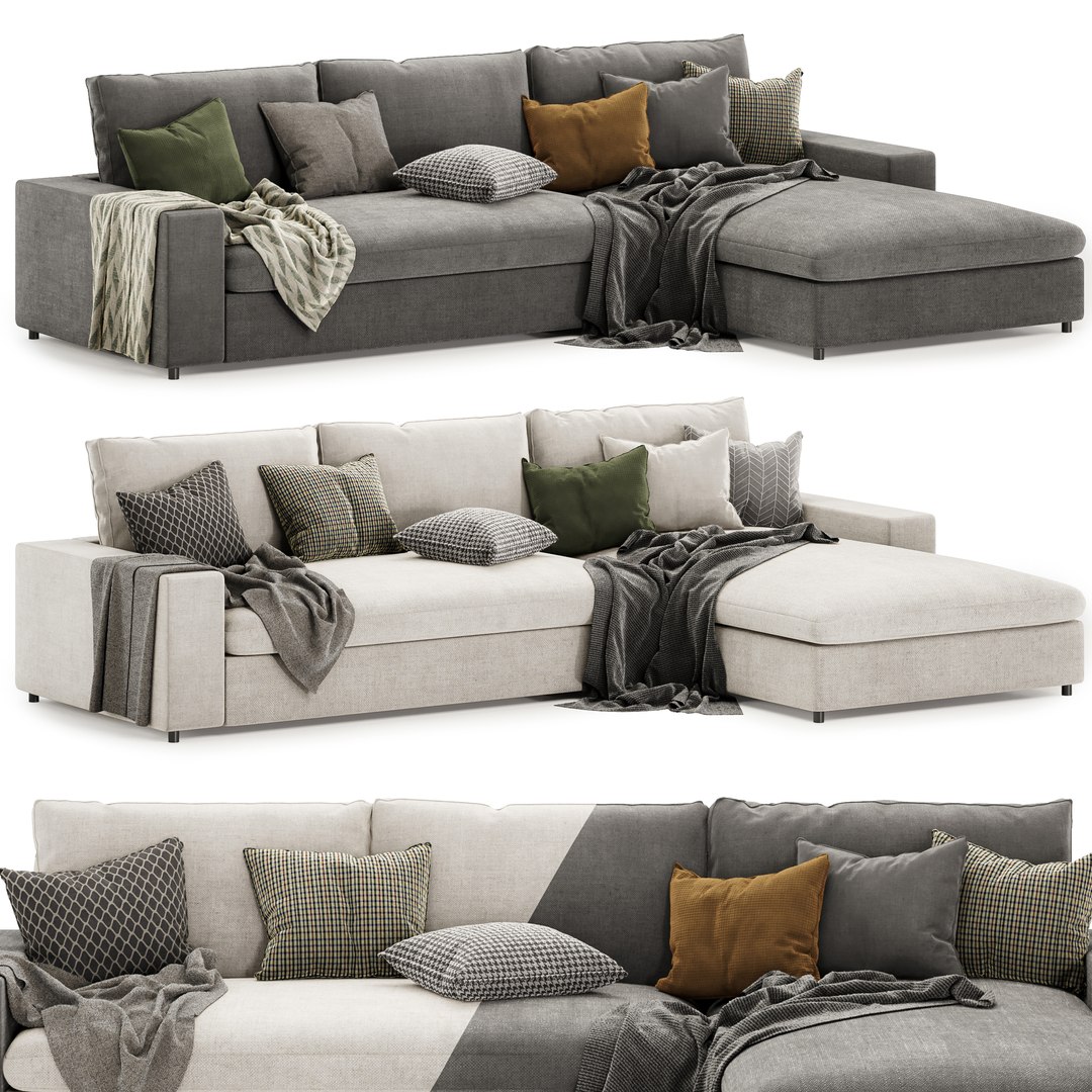 3D Model L Shaped Sectional Sofa Right Hand - TurboSquid 2170091