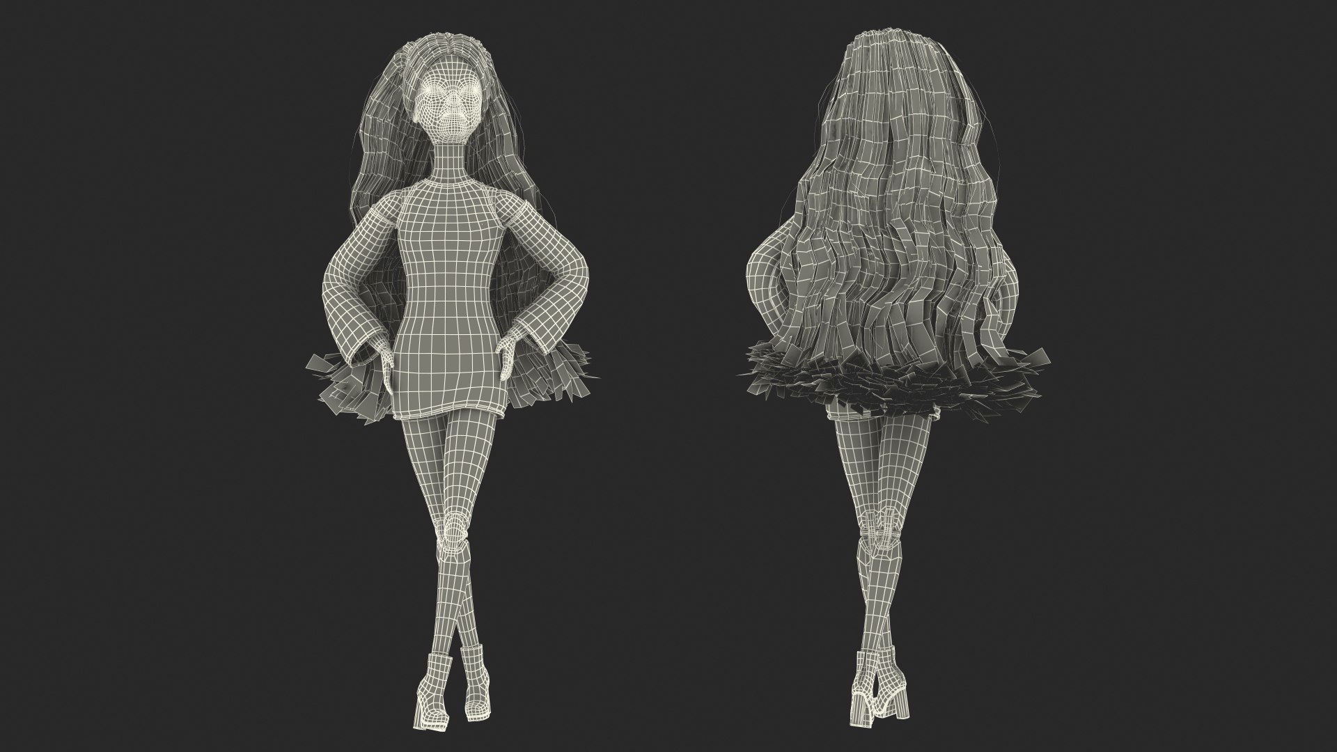 3D Barbie Doll White Dress - TurboSquid 1988183