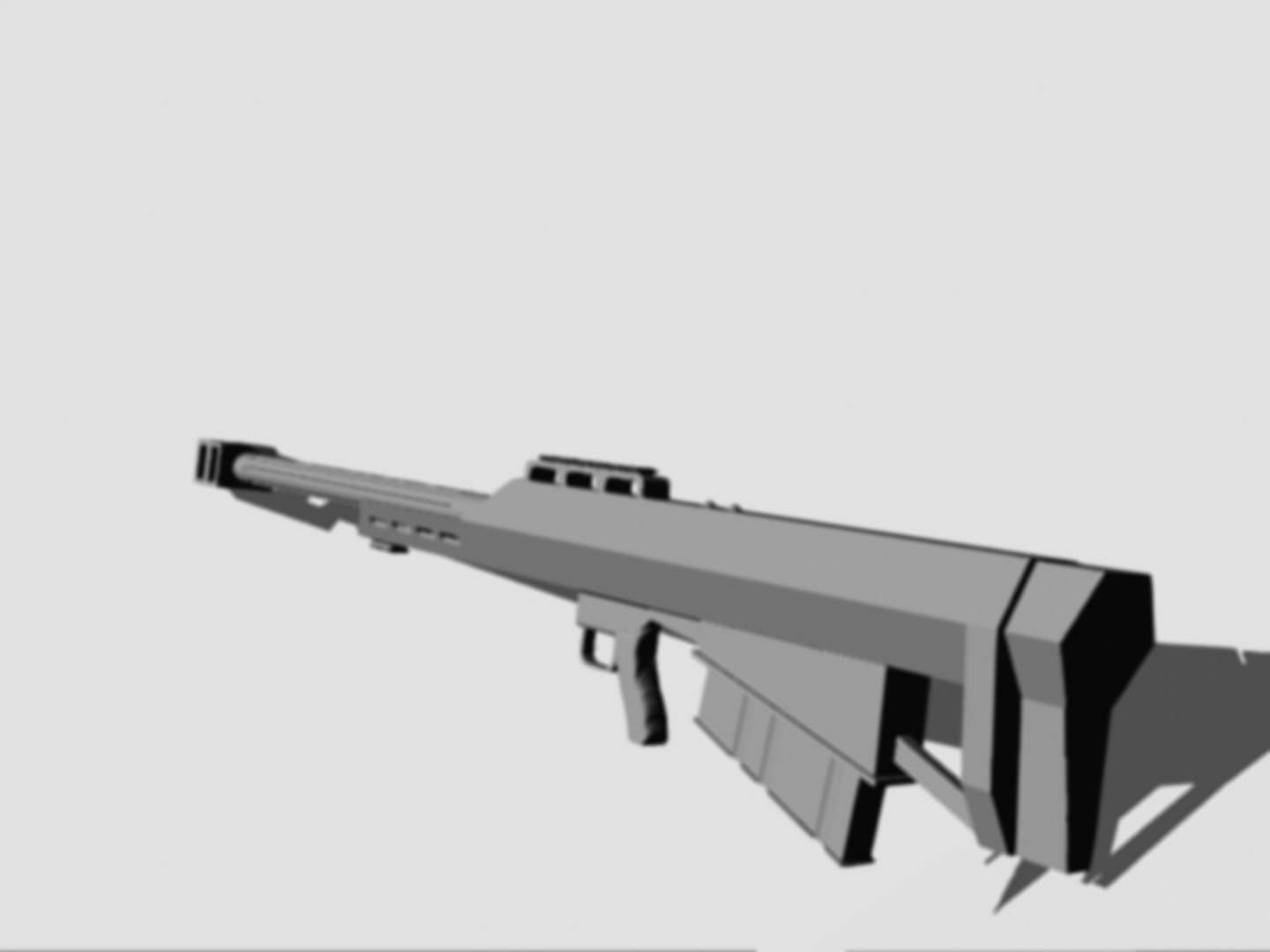 3d 50 Cal Sniper Rifle Model