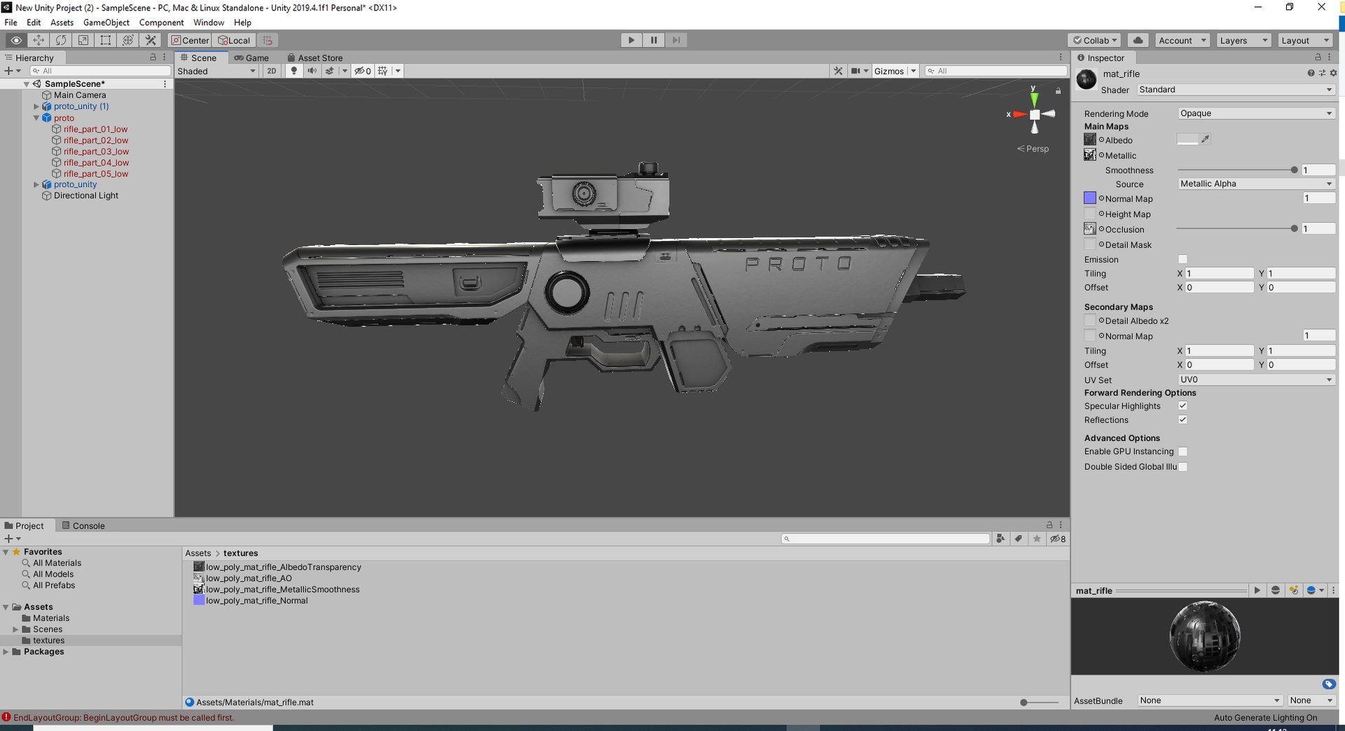 3D Model Proto Rifle Scifi - TurboSquid 1870954