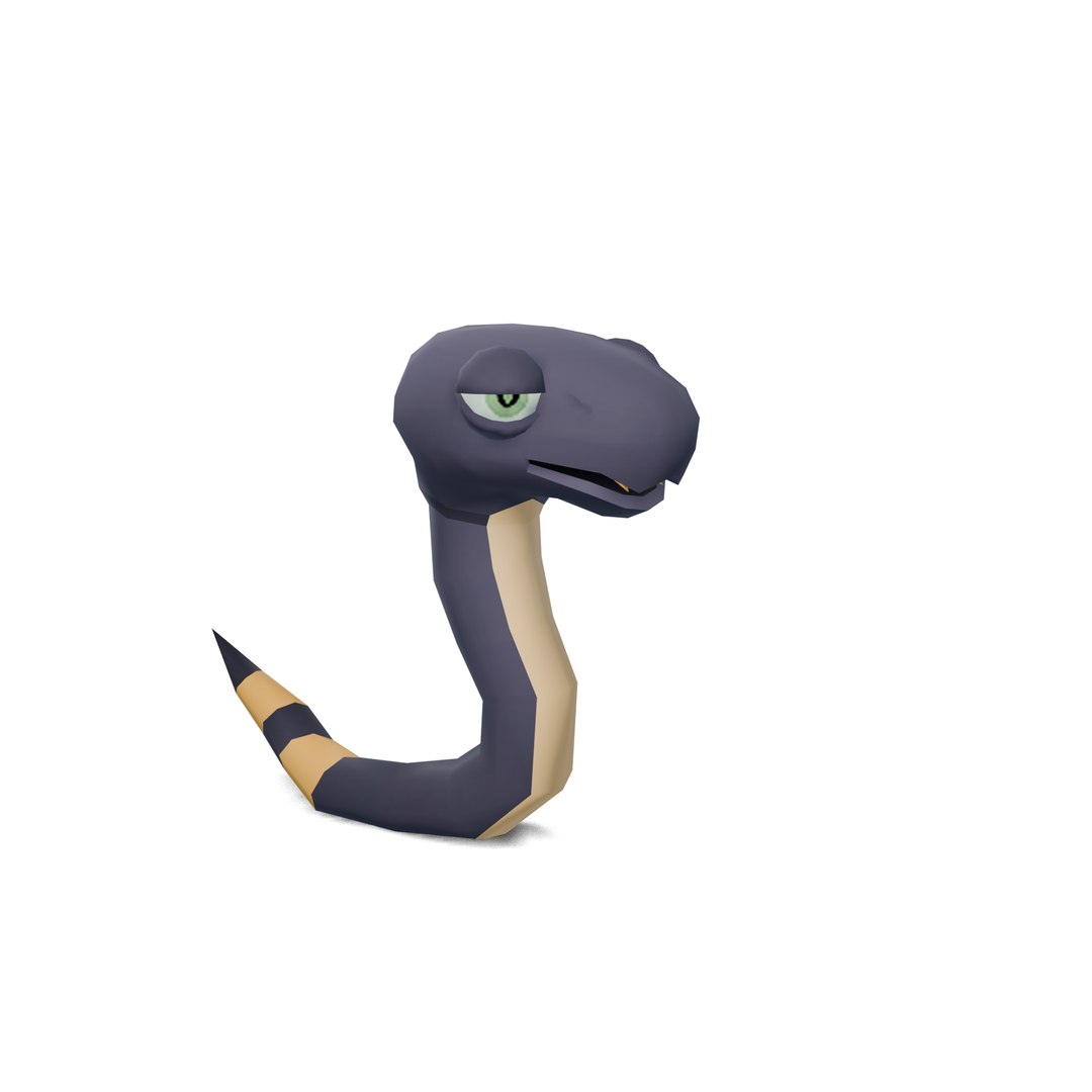 3D Model Cartoon Stylized Snake - TurboSquid 2416876
