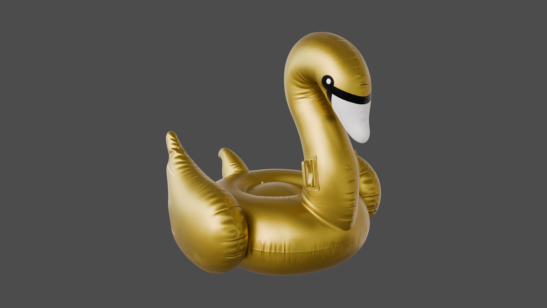 Inflatable Luxe Ride On Float Gold Swan 3D - TurboSquid 2327063