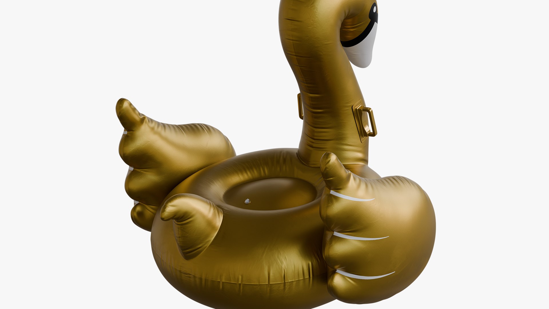 Inflatable Luxe Ride On Float Gold Swan 3D - TurboSquid 2327063