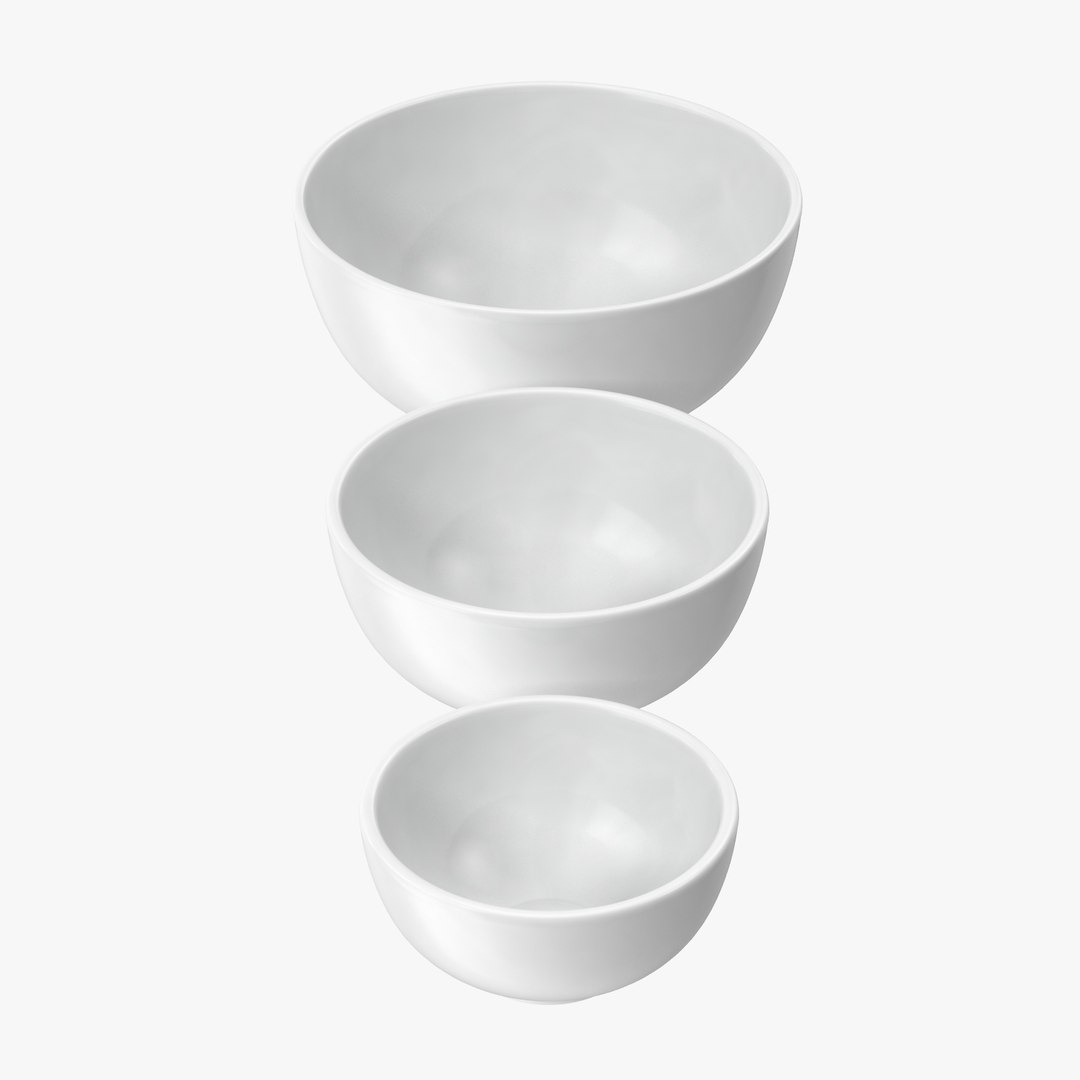 serving plates bowls 3d model