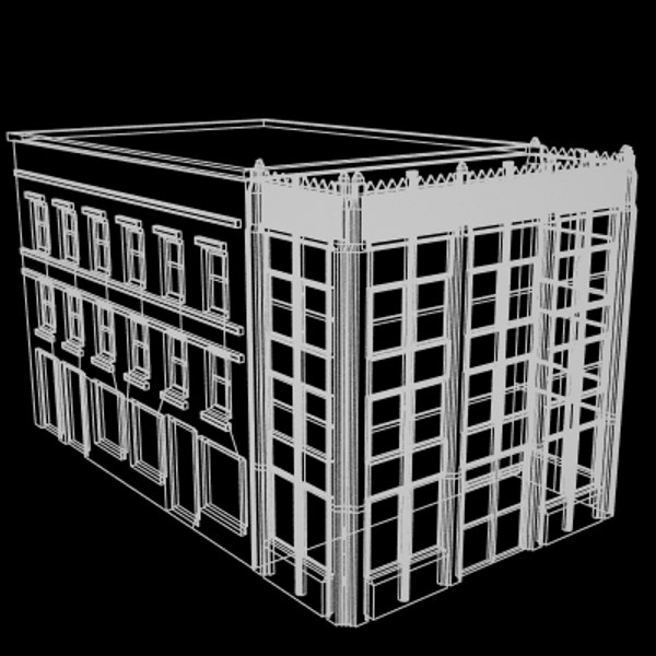 3d model old office building